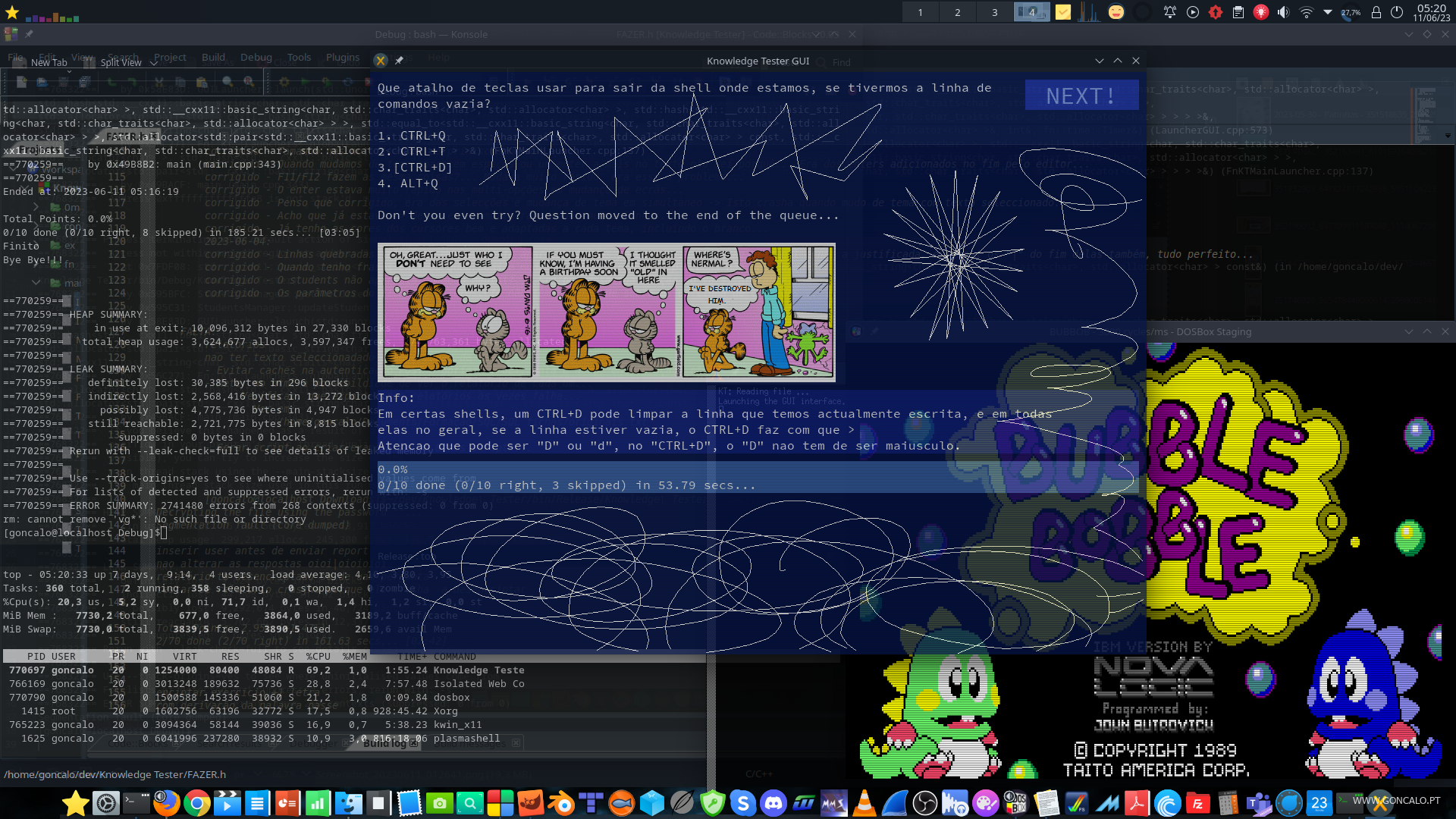 2023 06 11 Procurando Memory Leaks No Knowledge Tester Em C Com O Memcheck Da Valgrind